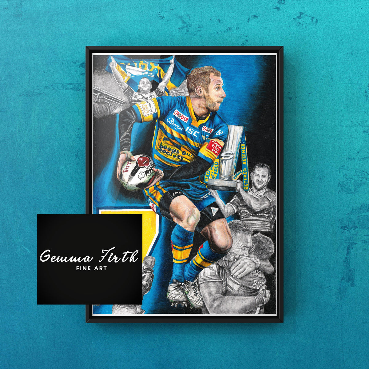 "BURROW 7" Rob Burrow Inspired Pencil Drawing Tribute *Original Artwor ...